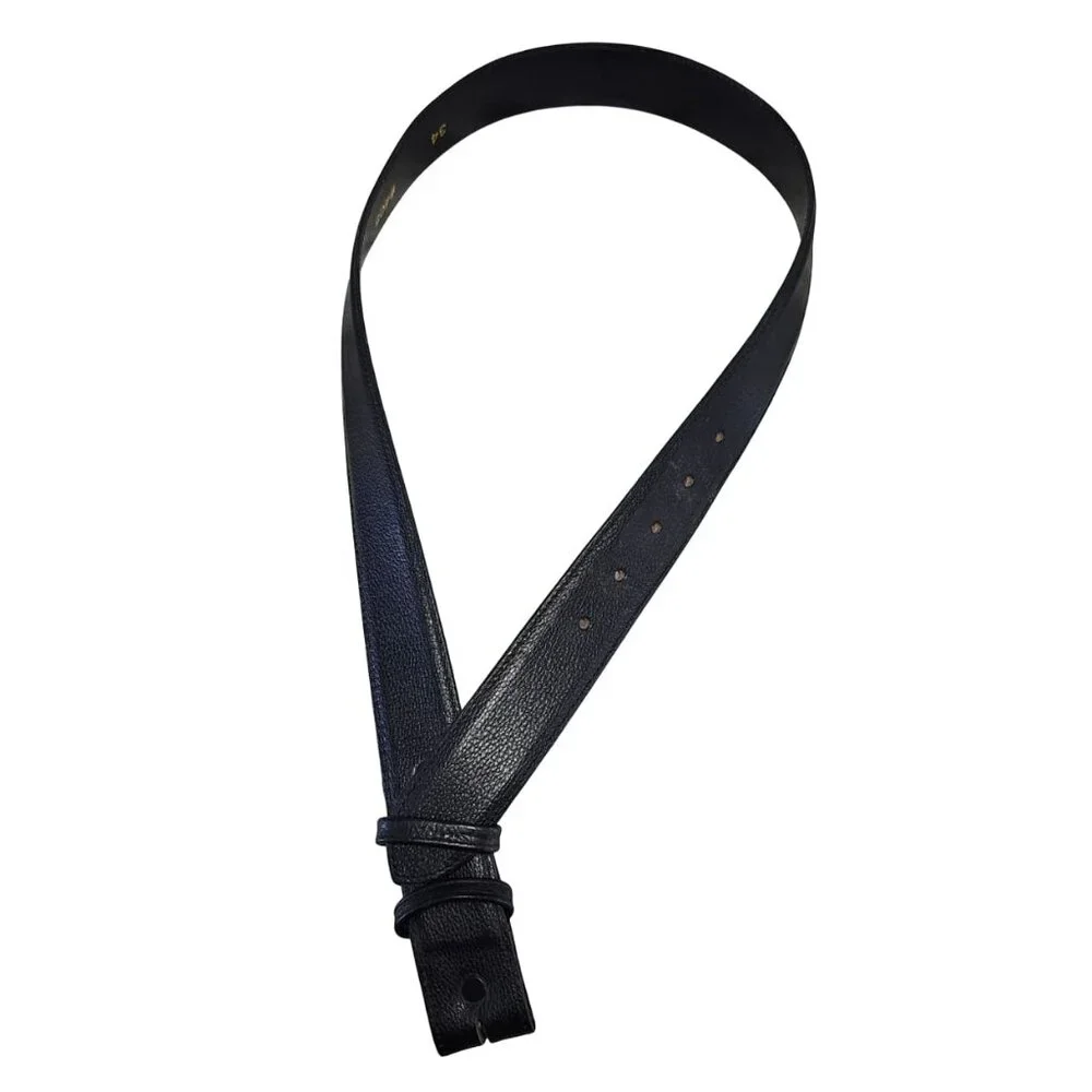 Vincenza | Accessories | Vincenza Italian Calf Skin Black Leather Belt ...